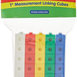 Didax Educational Resources 1-inch 1" Measurement Linking Cubes, 50 pcs, Multi