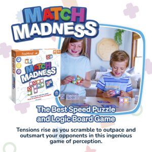 Foxmind Match Madness Board Game, Dual Mode Visual Recognition Matching Board Game, Fast Paced Puzzle Game to Develop Problem Solving Skills, Fun Board Games for Adults and Family