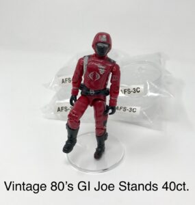 gi joe clear action figure stands vintage joes quantity 40