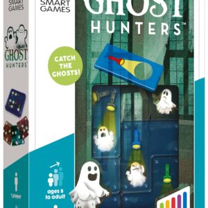 SmartGames Ghost Hunters Travel Game for Kids and Adults, a Spooky, STEM Focused Cognitive Skill-Building Brain Game - Brain Teaser for Ages 6 & Up, 60 Challenges