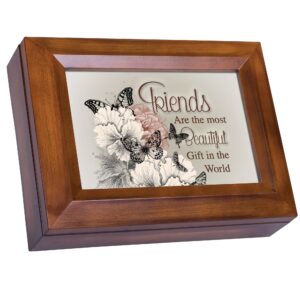 cottage garden friends beautiful gift wood finish jewelry music box plays you are my sunshine