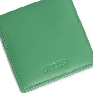 SADDLER Womens Luxurious Leather Mini Coin Tray Purse | Designer Ladies Change Pouch |Gift Boxed - Green