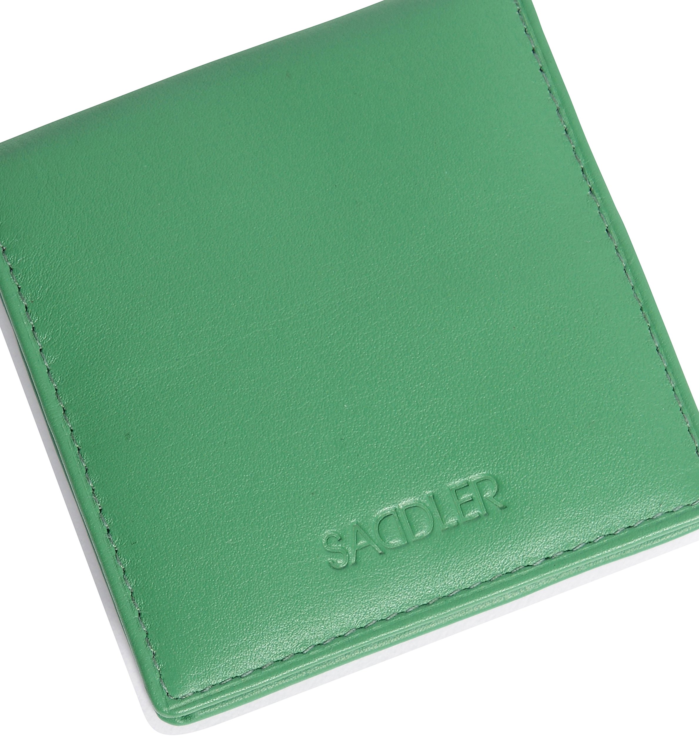 SADDLER Womens Luxurious Leather Mini Coin Tray Purse | Designer Ladies Change Pouch |Gift Boxed - Green