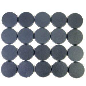 Hedral Value Pack of 20-32MM Round Black Miniature Model Bases for Tabletop or Miniature Wargames