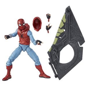 marvel legends spider-man homecoming movie spider-man (homemade suit) action figure (build vulture's flight gear), 6 inches