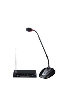 takstar ms-208w vhf wireless/wired professional conference microphone system, gooseneck table desktop cardioid condenser microphone for meeting, church, live presentation, speech