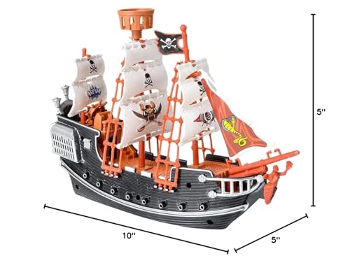 Rhode Island Novelty 10 Inch Pirate Boat, One Per Order