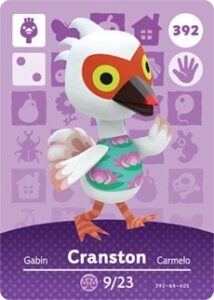 cranston - nintendo animal crossing happy home designer series 4 amiibo card - 392