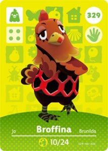 broffina - nintendo animal crossing happy home designer series 4 amiibo card - 329