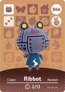 Ribbot - Nintendo Animal Crossing Happy Home Designer Series 4 Amiibo Card - 366