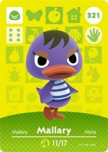 mallary - nintendo animal crossing happy home designer series 4 amiibo card - 321