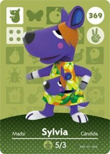 sylvia - nintendo animal crossing happy home designer series 4 amiibo card - 369