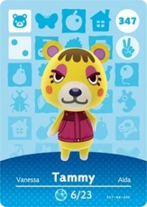 tammy - nintendo animal crossing happy home designer series 4 amiibo card - 347