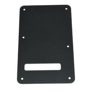 KAISH ST/Strat Style Standard Guitar Back Plate ST Tremolo Trem Cover for USA Strat/Stratocaster Black 3 Ply