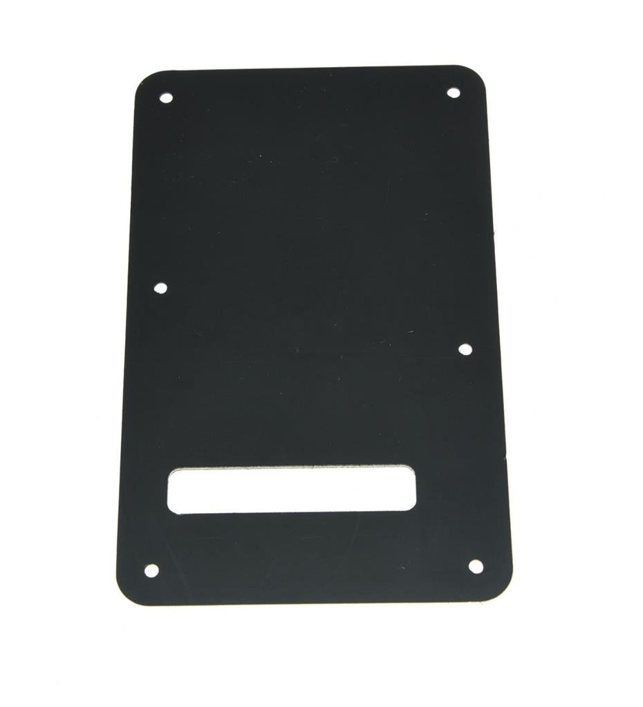 KAISH ST/Strat Style Standard Guitar Back Plate ST Tremolo Trem Cover for USA Strat/Stratocaster Black 3 Ply