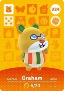 graham - nintendo animal crossing happy home designer series 4 amiibo card - 324