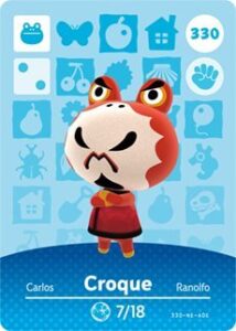 croque - nintendo animal crossing happy home designer series 4 amiibo card - 330