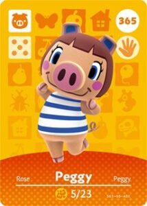 peggy - nintendo animal crossing happy home designer series 4 amiibo card - 365