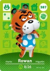 rowan - nintendo animal crossing happy home designer series 4 amiibo card - 387