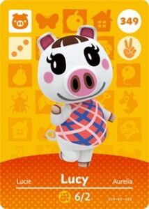 lucy - nintendo animal crossing happy home designer series 4 amiibo card - 349