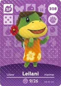 leilani - nintendo animal crossing happy home designer series 4 amiibo card - 308