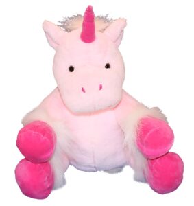 stuffems toy shop record your own plush 16 inch pink unicorn - ready to love in a few easy steps