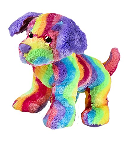 Cuddly Soft 16 inch Stuffed Rainbow Stripe Dog...We Stuff 'em...You Love 'em!