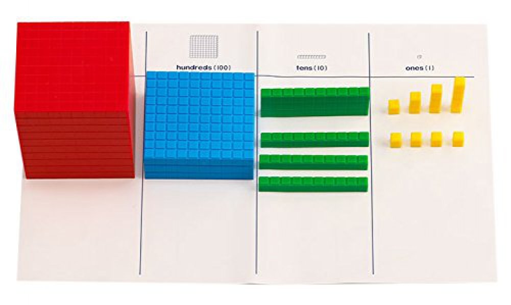 Didax Educational Resources 211445 Interlocking Base Ten Blocks, Multicolor