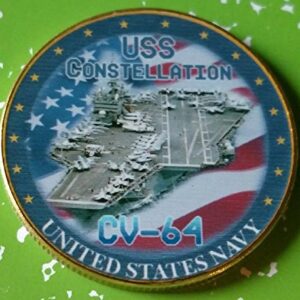 US Navy USS Constellation CV-64 Colorized Challenge Art Coin