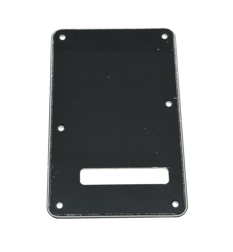 KAISH ST/Strat Style Standard Guitar Back Plate ST Tremolo Trem Cover for USA Strat/Stratocaster Black 3 Ply