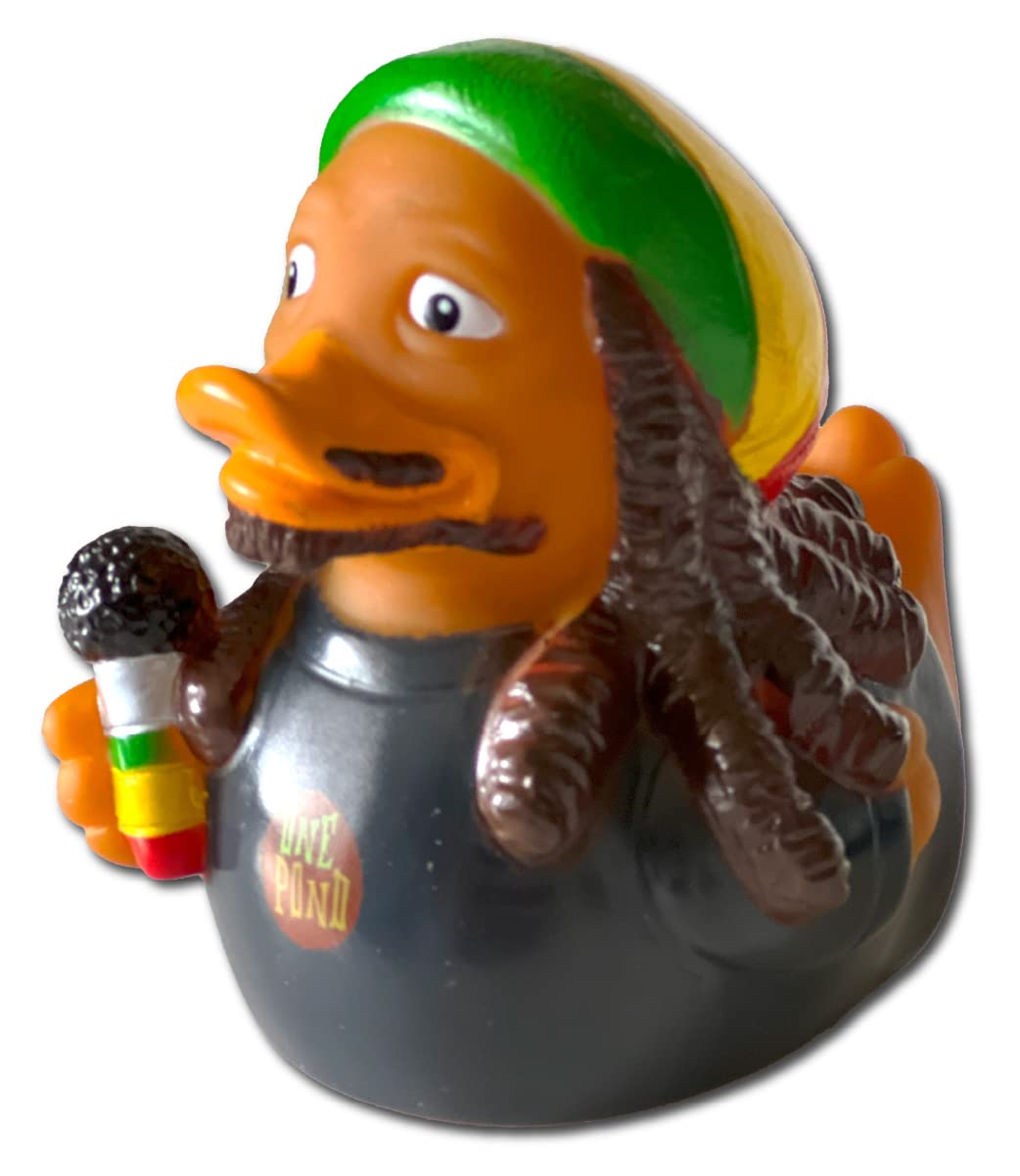 CelebriDucks - One Pond Rasta - Floating Rubber Ducks - Collectible Bath Toy Gift for Kids & Adults of All Ages