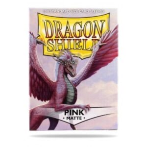 arcane tinman at-11012 dragon shield sleeves matte card game, pink medium