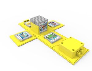 pdp gaming pop and display question block collapsible flat storage for up to 10 games: yellow - 3ds