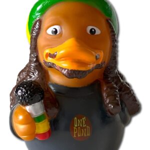 CelebriDucks - One Pond Rasta - Floating Rubber Ducks - Collectible Bath Toy Gift for Kids & Adults of All Ages