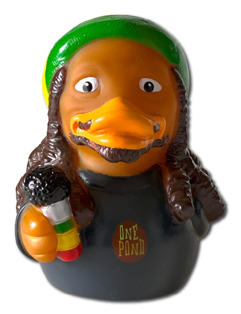 CelebriDucks - One Pond Rasta - Floating Rubber Ducks - Collectible Bath Toy Gift for Kids & Adults of All Ages