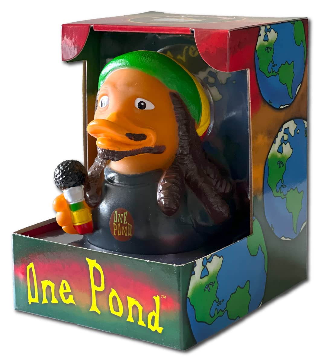 CelebriDucks - One Pond Rasta - Floating Rubber Ducks - Collectible Bath Toy Gift for Kids & Adults of All Ages