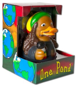 celebriducks - one pond rasta - floating rubber ducks - collectible bath toy gift for kids & adults of all ages