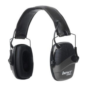 howard leight by honeywell impact sport sound amplification electronic shooting earmuff, black