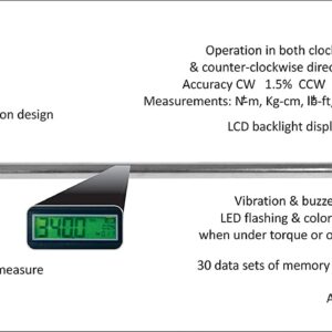 ACDelco Tools ARM321-6A 3/4" Heavy Duty Torque Wrench with LED Flash Notification - ISO 6001 Standards with Certificate of Calibration