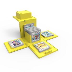 PDP Gaming Pop and Display Question Block Collapsible Flat Storage For Up To 10 Games: Yellow - 3DS