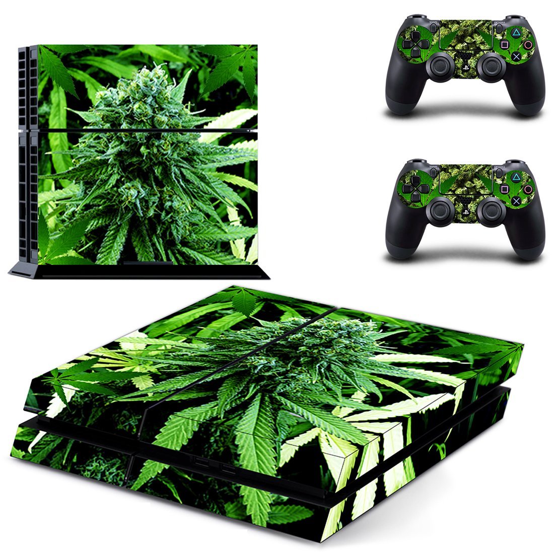 UUShop Vinyl Skin Decal Cover for Sony PlayStation 4 PS4 Console Weeds