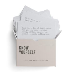 The School of Life - Know Yourself Prompt Cards - 60 Cards for Self-reflection & Self-knowledge