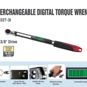 ACDelco Tools ARM327-3i 3/8" Interchangeable Digital Torque Wrench