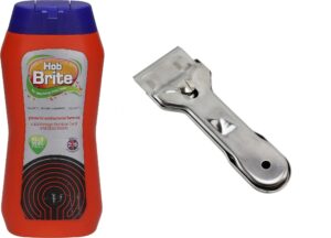 hob brite genuine oven cooker ceramic cream cleaner 300ml & scraper kit