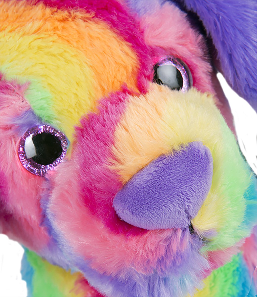 Cuddly Soft 16 inch Stuffed Rainbow Stripe Dog...We Stuff 'em...You Love 'em!