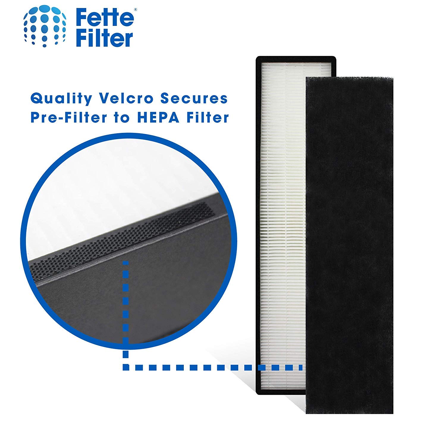 Fette Filter - FLT4825 Premium True HEPA H13 Filter B Compatible with GermGuardian Air Purifier AC4825 Series AC4300BPTCA AC4850PT AC4900CA CDAP4500BCA Oransi Finn Black & Decker BXAP148 1-Pack