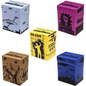 Stratagem The Big Box Card Deck Box w Divider|TCG Box for Baseball Cards, MTG, Trading Card Games| 5 Pack - Complete Set