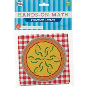 didax educational resources hands-on math fraction pizzas, 6 pcs