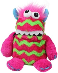 worry monster soft plush toy pink and green childrens write down your worries cuddly toy gosh! designs 9”