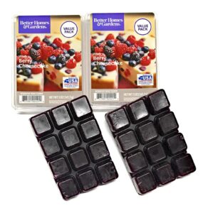 2 pack wild berry cheesecake better homes and gardens wax cubes value pack (24 wax cubes)